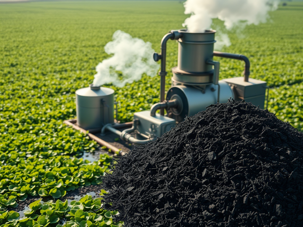 Transforming Shrimp Farm Algae into Valuable Biochar Solutions